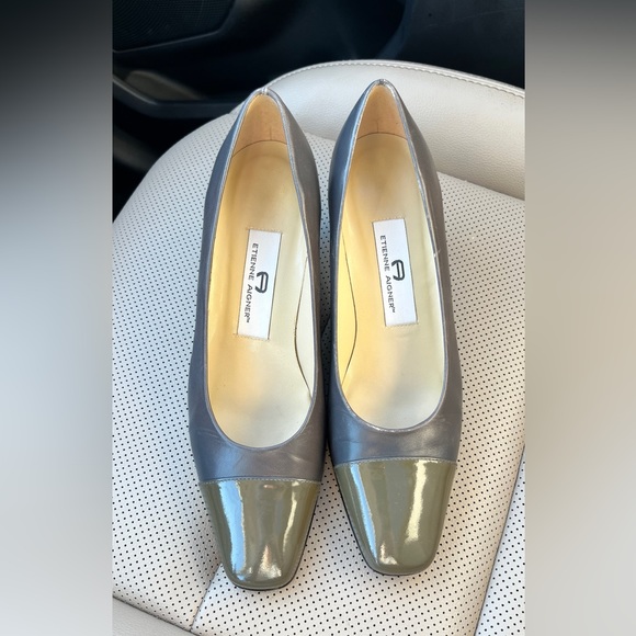 Etienne Aigner | Shoes | Etienne Aigner Leather Gray Khaki 7 Shoes ...
